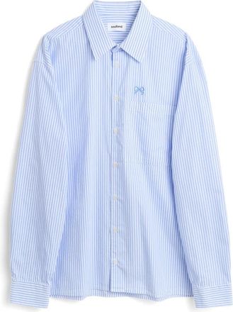 Soulland Femme, Blouses et Chemises, Bleu, Taille: 40/42 FR VIT Stripe Shirt