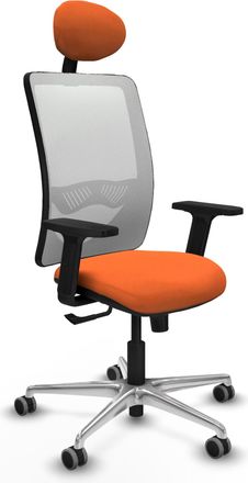 Piqueras y Crespo Stuhl aus PC Zulema mit 2D-Armlehnen, h&ouml;henverstellbarer Lendenwirbelst&uuml;tze und festem Kopfteil, ausgestattet mit Sincro 3 Positionen und Schneidescha