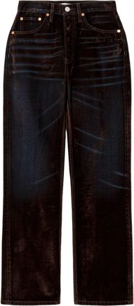 Re/Done High-Rise-Jeans im 90s-Style - Braun
