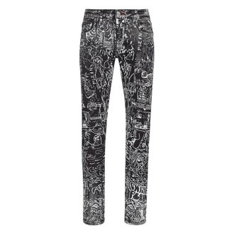 Philipp Plein Homme, Jeans, Noir, Taille: W28 Pantalon en denim Coupe Super Straight