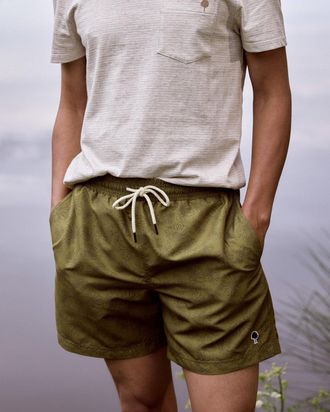 Faguo Short de bain kaki fonc&eacute;