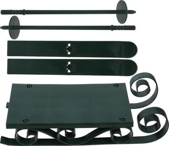 Artibetter Kleiner Skibrett Schlitten Weihnachtsbaumschmuck aus Kunststoff Gr&uuml;n mit Skistock Anh&auml;nger Festliche Weihnachtsbaum Deko f&uuml;r Zuhause und Party