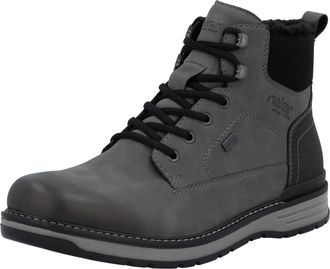 Rieker Winterboots RIEKER, Herren, Gr. 42, dunkelgrau, schwarz, Lederimitat, Schuhe Schnürboots, Winterstiefelette, Schnürboots mit wasserabweisender riekerT