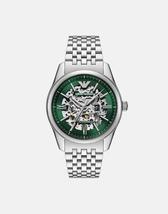 Emporio Armani Montre automatique pour homme en acier inoxydable - Argent&eacute;
