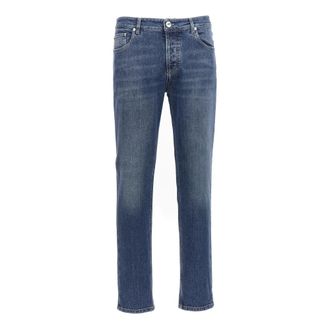 Brunello Cucinelli Logo Stickerei Stretch Jeans - - Jeans - Herren - Blau - S