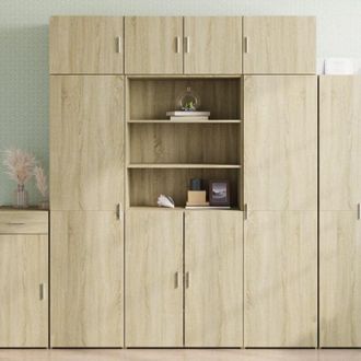 vidaXL Vidaxl - Buffet haut chêne sonoma 80x42,5x185 cm bois dingénierie