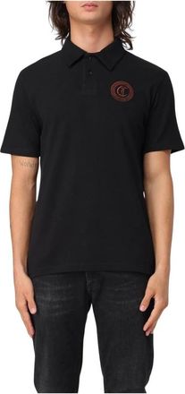 Just Cavalli Homme, Tops, Noir, Taille: 2XL Polo Short Sleeve Logo
