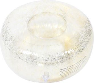 BESTONZON Aufblasbarer Faltbarer Fußhocker aus Robustem Kleiner Tragbarer Sitzhocker für Haushalt Camping und Reisen Leichter Bequemer Luftsitz als Fußstütze un