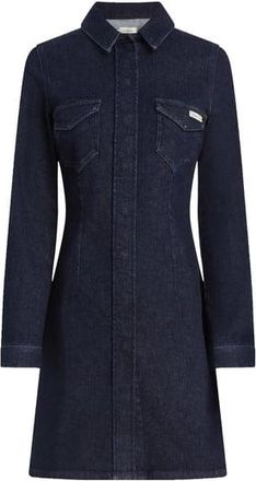 Calvin Klein Denim-Hemdkleid in Blau