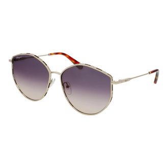 Ferragamo Ros&eacute;goldfarbene- violett get&ouml;nte Sonnenbrille - - Accessories - Damen - Gelb - 60 MM
