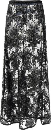 Le Twins LE Twins, Femme, Jupes, Noir, Taille: 34 FR Maxi Jupe en Dentelle Maria Cristina