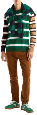 Benetton Herren Pantalone 434RUE00S Hose, Marrone Bruciato 901