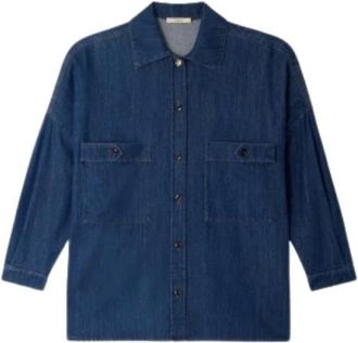 Sessun Femme, Blouses et Chemises, Bleu, Taille: 38 FR Nevada Overshirt