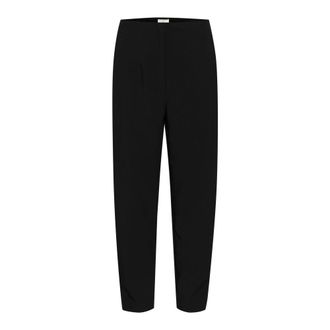 Kaffe Hochtaillierte Schwarze Hose Eleganter Schnitt - - Trousers - Damen - Schwarzk - L