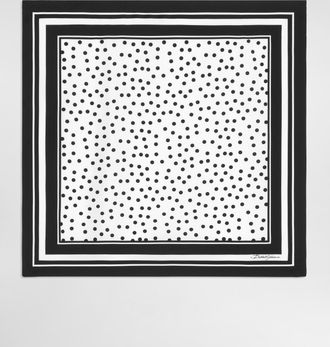 Dolce & Gabbana Polka Dots Silk Twill Scarf 70x70 - Mann Schals Und T&uuml;cher Multicolor Onesize