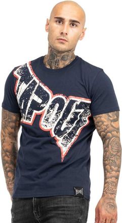 Tapout Herren T-Shirt Normale Passform Bernardino, Navy/Ecru/Red, XXL
