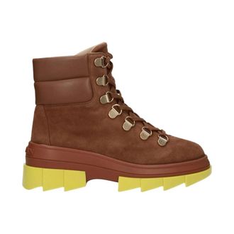 Stuart Weitzman Braune Wildleder Schn&uuml;rstiefeletten - - Shoes - Damen - Braun - 40 EU