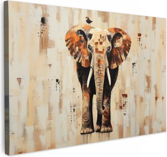 MuchoWow © Wandbilder Groß 120x80 cm XXL Wohnzimmer Wanddeko Schlafzimmer Zimmerdeko Wandgemälde Zimmer Deko auf Wand Dekoration Wall Art Elefant - Rüssel - Mo