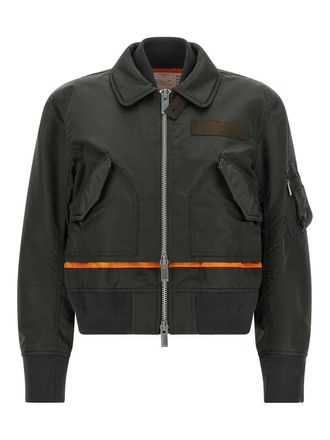 sacai Manteau Au Genou - Vert