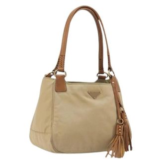 Prada Pre-owned Vintage Nylon Tote Bag - Femme - Pre-owned - Beige - Taille: ONE Size