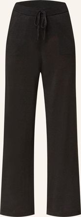 Darling Harbour Darling Harbour Strickhose Aus Leinen schwarz