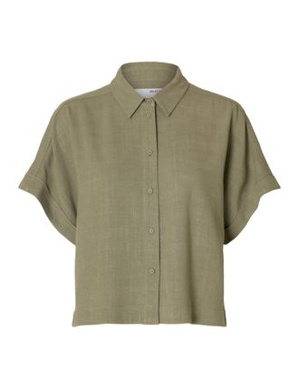 Selected Slfviva Ss Cropped Sun Shirt Noos