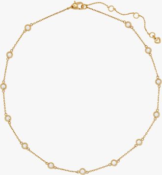 Kate Spade New York Kate Spade Set In Stone Station Halskette f&uuml;r Frauen in Klar/Gold | Multi