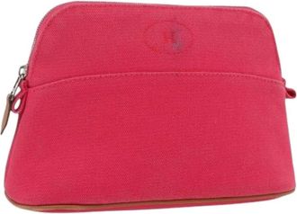 Herm&egrave;s Pochette Vintage en toile pr&eacute;-poss&eacute;d&eacute;e - Femme - Pre-owned - Rouge - Taille: ONE Size