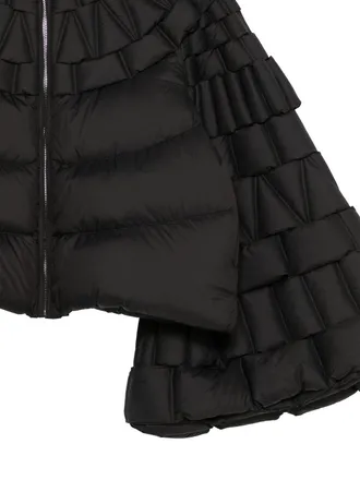 RAXXY Quilted Bell-Sleeve Down Jacket - Black