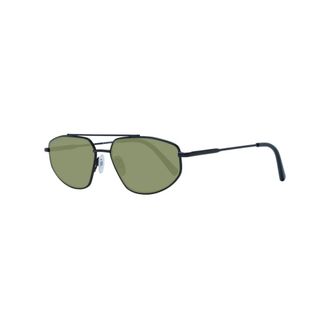 Serengeti Eyewear Aviator Stil Schwarze Sonnenbrille mit Gr&uuml;nen Gl&auml;sern - - Accessories - Herren - Schwarzk - ONE SIZE