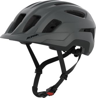 Alpina Paranus - Leichter Fahrradhelm, Starke Sto&szlig;d&auml;mpfung durch Hi-EPS, gro&szlig;e Bel&uuml;ftung, integriertes Insektennetz, anpassbare Passform, Midnight-Grey matt,