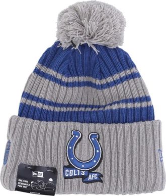 New Era Indianapolis Colts Pom Pom Beanie Hat - - Accessories - Herren - Grau - ONE SIZE