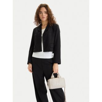 Calvin Klein Handtasche Calvin Klein Bold Ck Elongated Mini Tote LV04F3411G Wei&szlig;