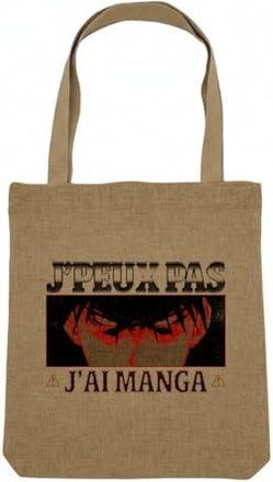 Fabulous Sac Shopping Tote Bag Aspect Lin - Jpeux Pas Jai Manga Roy Anime Otaku Manga Fanart - Sac de Courses Toile Epaisse 360g Beige Naturel Cabas Port&eacute; Epau
