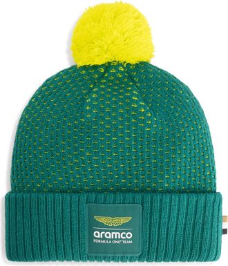 Aston Martin F1 2025 Team Beanie Gr&uuml;n - Einheitsgr&ouml;&szlig;e