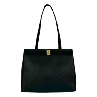 Ferragamo Pre-owned Leather Tote Bag - - Pre-owned - Damen - Schwarzk - ONE SIZE