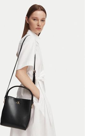 Calvin Klein Handtasche Ck Bucket With Strap LV04F3174G Schwarz