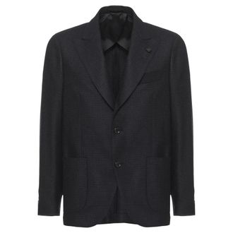 Lardini Wollsakko - - Jackets - Herren - Blau - L