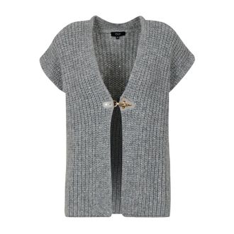 Fay &Auml;rmelloser Pailletten-Cardigan - - Knitwear - Damen - Grau - S