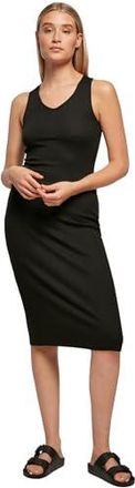 Urban Classics Ladies Midi Sleeveless Rib Dress Robe, Noir, 4XL Femmes