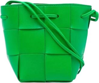 Bottega Veneta Sac seau Mini Cassette Pre-owned - Femme - Pre-owned - Vert - Taille: ONE Size