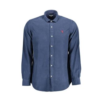 U.S.Polo Association Slim Fit Langarmhemd - - Shirts - Herren - Blau - 2XL