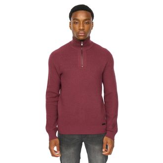 Duck and Cover Potenza Pullover f&uuml;r Herren, mit kurzem Rei&szlig;verschluss, Jerseyware (Rosinen)