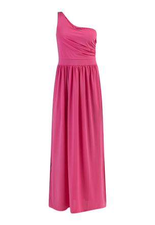 Faina One-Shoulder Maxikleid Damen Rosa