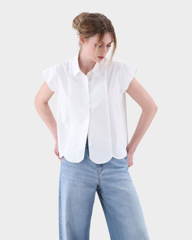 Bluse cropped und &auml;rmellos