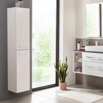 Fackelmann Oxford Hochschrank 30cm - Weiß Hochglanz