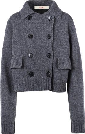 Jucca Femme, Pulls, Gris, Taille: 44 FR Veste en maille crois&eacute;e