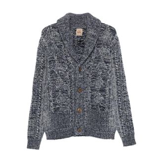 Rakk&igrave; Melange Blue Cardigan - - Knitwear - Herren - Grau - L