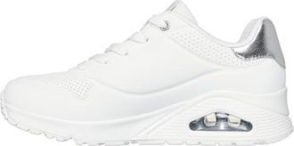Skechers Uno Golden Air Baskets pour Femme, White Durabuck/Silver Trim, 38.5 EU