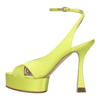 Casadei Satin Sandalen - - Shoes - Damen - Gelb - 37 EU